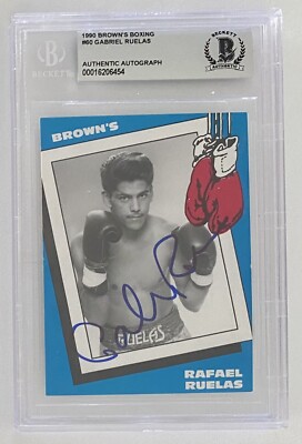 GABRIEL RUELAS SIGNED 1990 BROWN'S BOXING #60 SP BECKETT AUTHENTIC AUTO ...