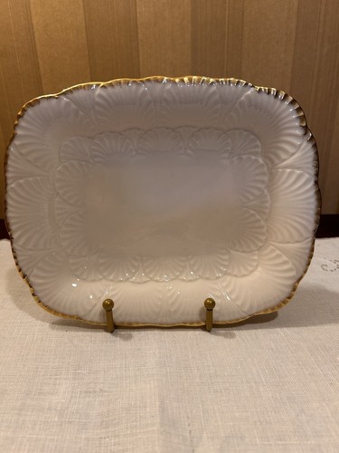 Lenox Trellis Collection 8" Rectangular Tray 24KT Hand Painted Rim Made In USA | eBay