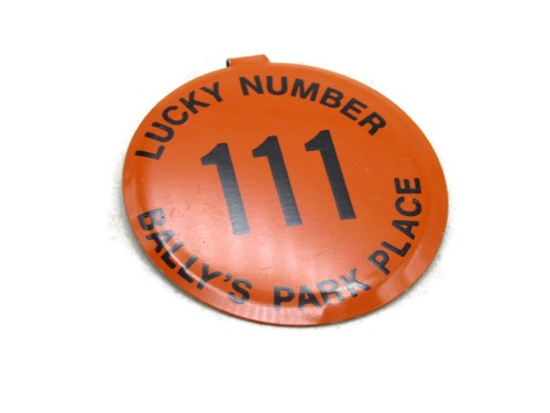 Bally's Park Palace Fold Over Style Pin Lucky Number 111 Orange & Black ...