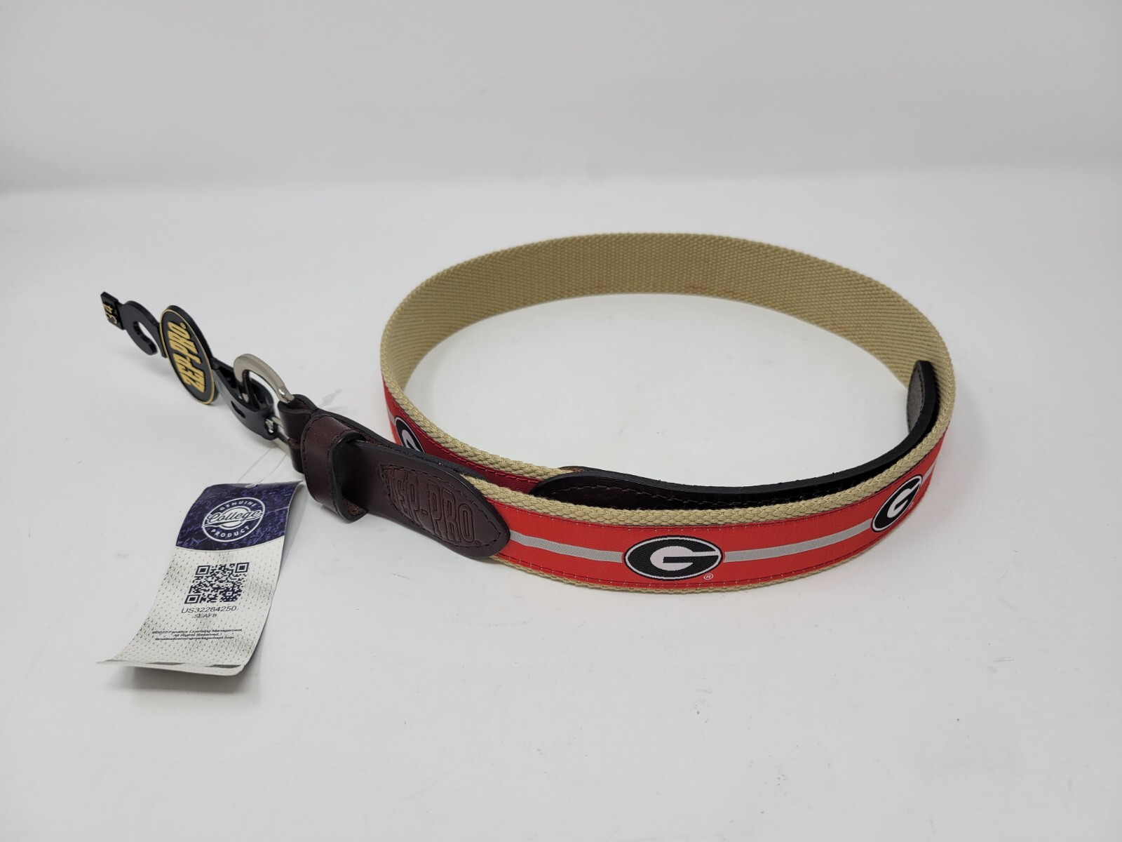Zep-Pro University of Georgia Bulldogs Leather Canvas Belt Size 34 Red ...