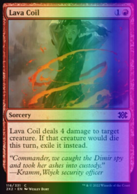 MTG Magic the Gathering Lava Coil (116/603) Double Masters 2022 NM FOIL ...