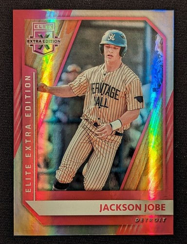 2021 Elite Extra #3 Jackson Jobe RC - PINK Parallel | eBay