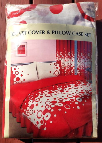 Angelique Collection FULL Duvet Cover & Pillow Case Set SOPHIE Red ...