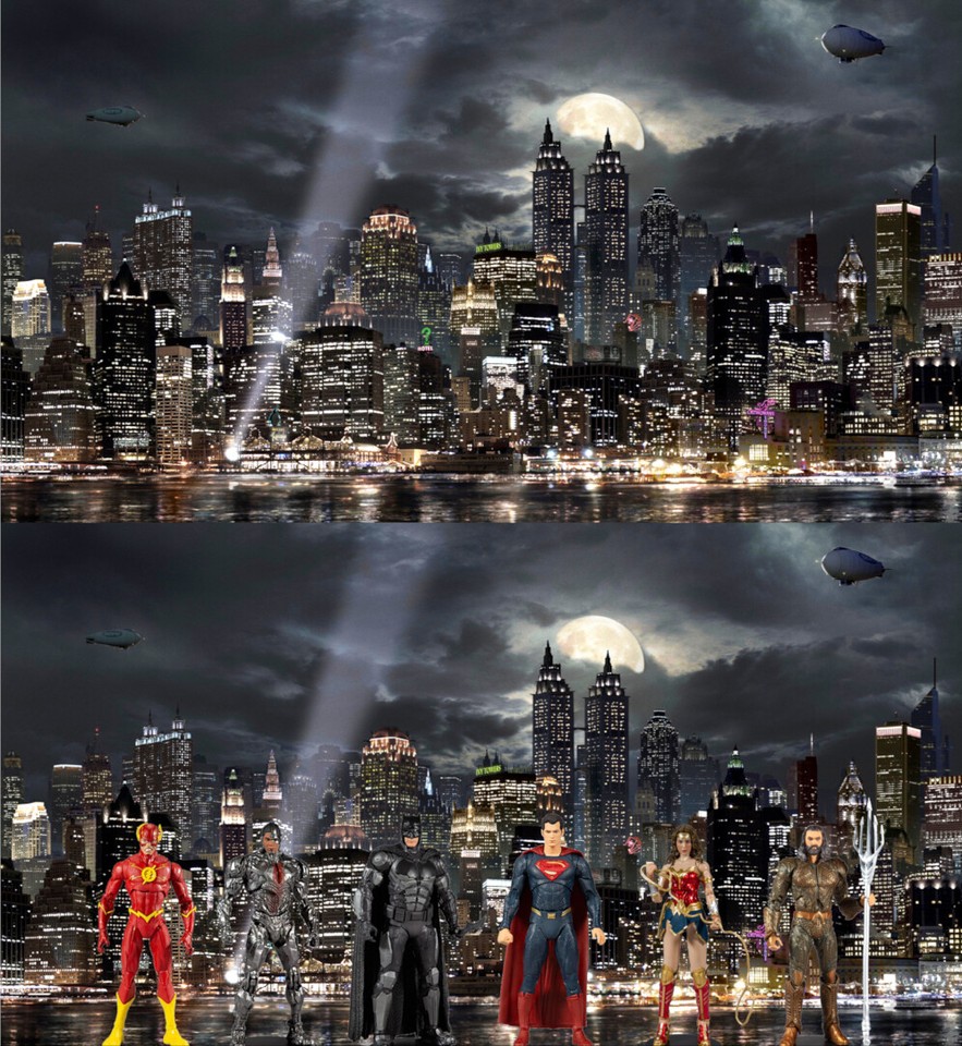 7" DC Marvel Batman Superman Super Hero Action Figure City Diorama ...