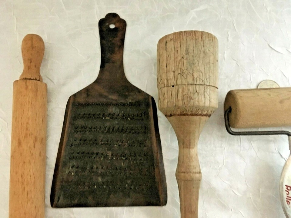 VTG Kitchen Tools Utensils Gadgets Old Rustic Farmhouse Decor Primitive ...
