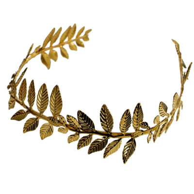 GOLD LAUREL LEAF CROWN HEADPIECE ROMAN FANCY DRESS COSTUME ACCESSORY ...
