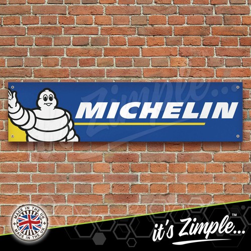 MICHELIN TYRES Banner Garage Workshop Sign Printed PVC Trackside ...