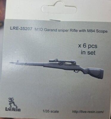 Live Resin 1/35 LRE-35207 M1 M1D Garand Sniper Rifle with M84 Scope ...