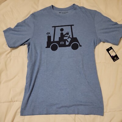 NWT Travis Mathew Mens Tee Shirt Blue Mapes Golf Cart Beer NEW W TAGS ...