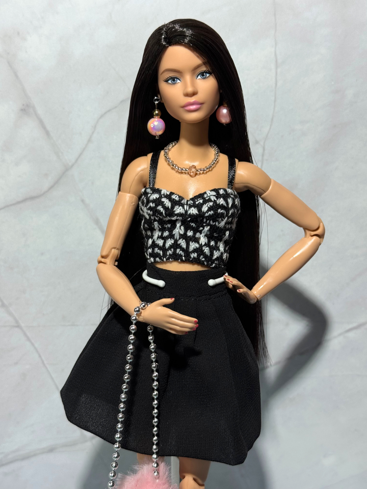 OOAK Custom Reroot Barbie doll, Long Dark Brunette Hair, Made to Move ...