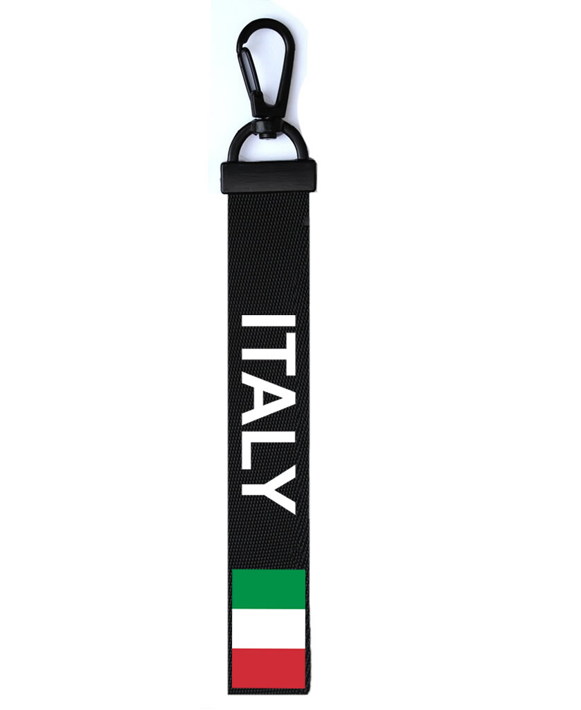 Italy Key Chain Keyring Luggage Tag Zipper Pull Bag Italian Flag Key ...