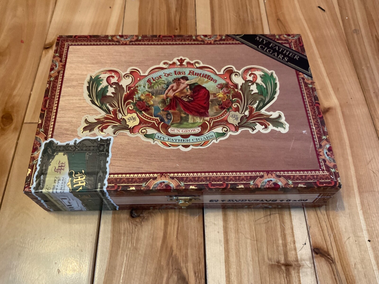 Portable alter box made with reused cigar boxes with geniune crystals ...