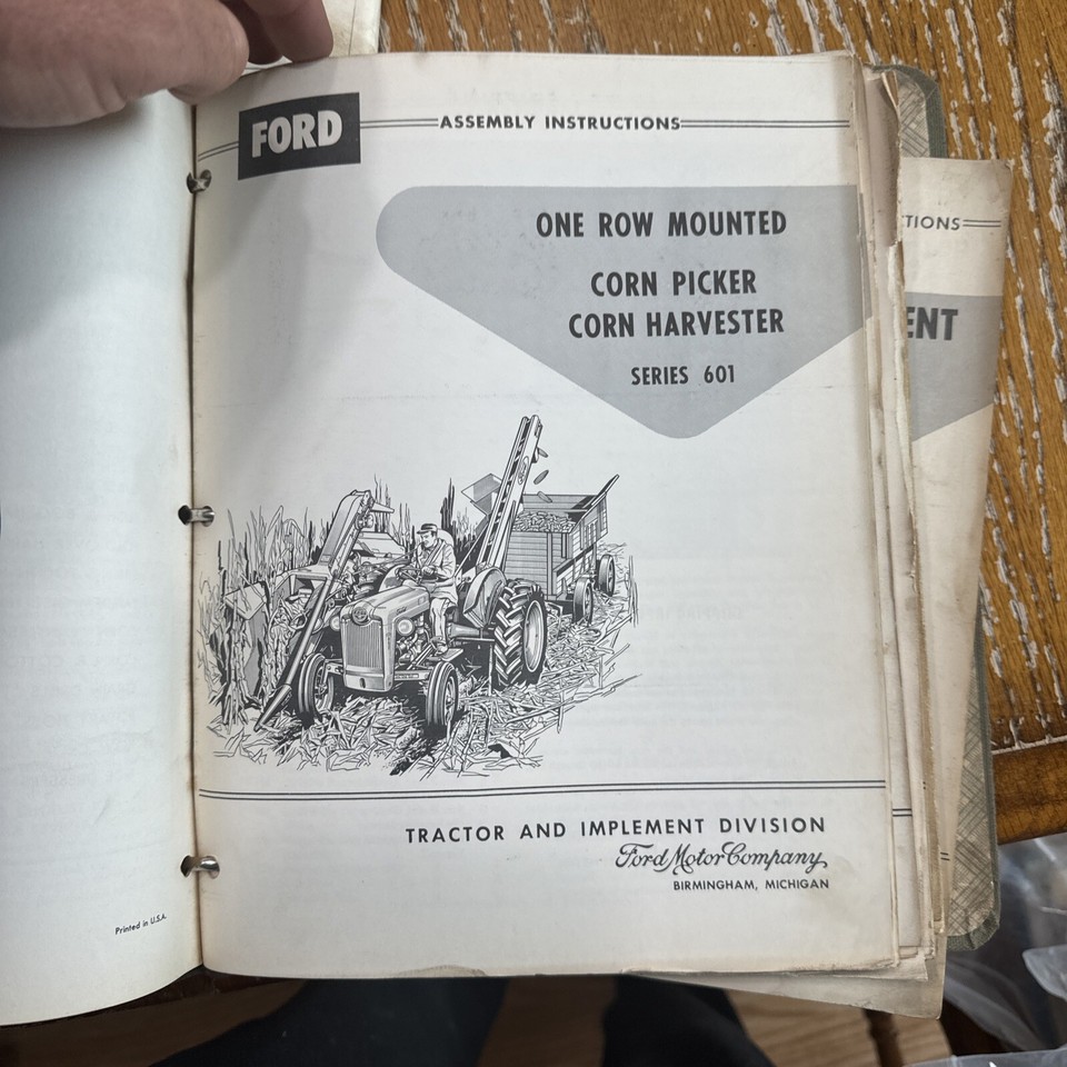 Two Large Binders Full Of Vintage Ford Tractor Manuals 1950s/60s Huge ...