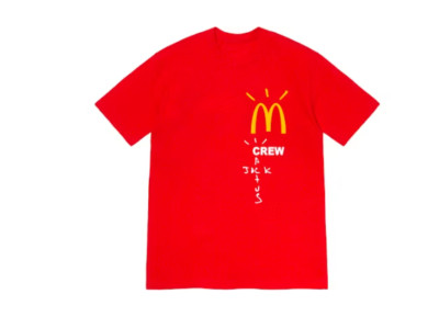 Travis Scott x Mcdonald's Cactus Jack Red Crew T-Shirt Brand New Small ...