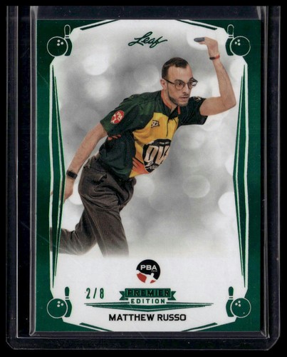 Matthew Russo 2023 Leaf PBA Premier Edition Rookie Card RC Holo Green ...