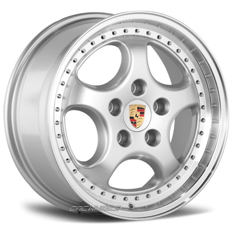 18" PORSCHE 911 RIMS SILVER MACHINE LIP WHEELS FOR PORSCHE 911 / 918 ...