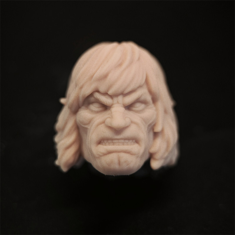 1/12 Scale Masters Giant He-Man Head Sculpt Unpainted Fit 6" ML Figure ...
