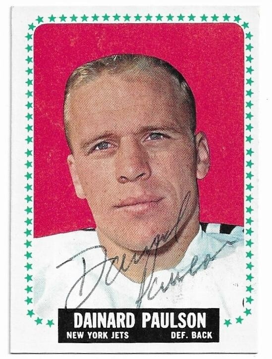 DAINARD PAULSON 1964 Topps Signed Autographed Football card #122 New ...