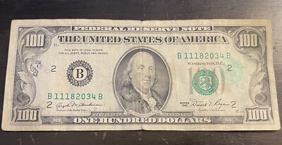100 Dollar Bill (RARE) 1981 B Bill | eBay
