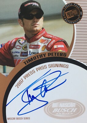 2007 Press Pass Signings Authentic Autograph Card NASCAR Driver Timothy ...