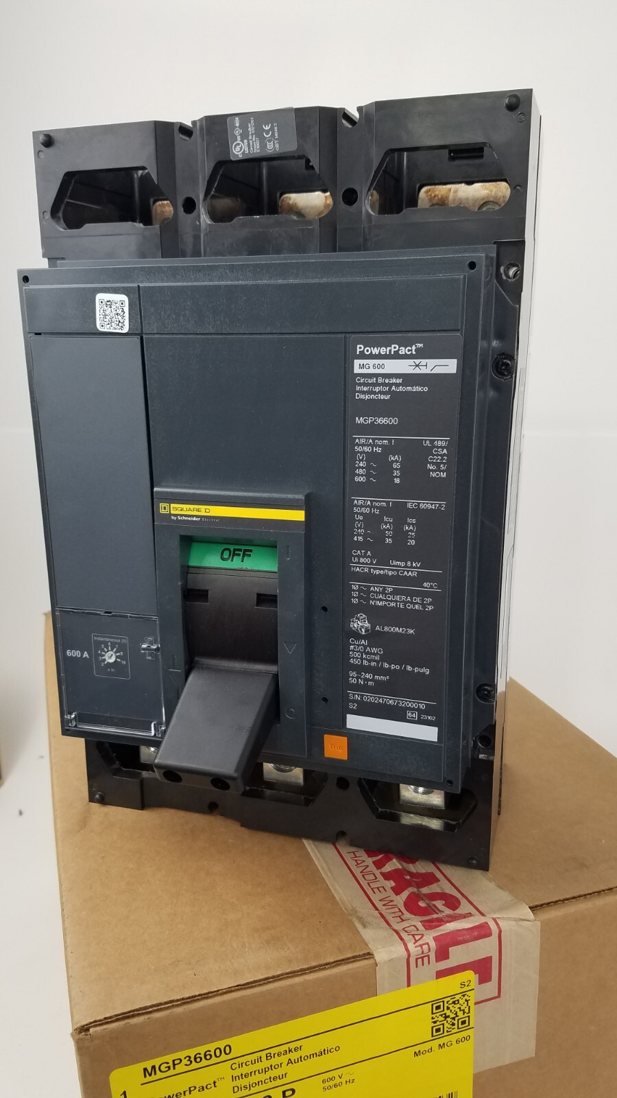 Square D MGP36600 Circuit Breaker 600 Amp for sale online | eBay