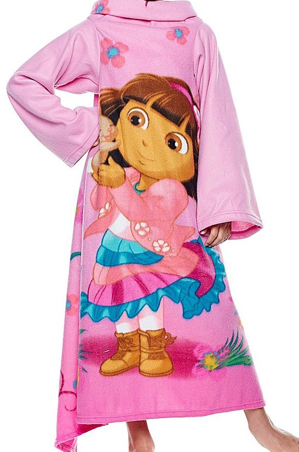 Dora the Explorer OR Minnie Mouse Youth Comfy Throw with Sleeves , pick ...