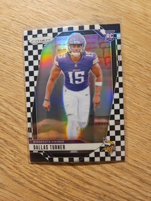 2024 Panini Prizm - Rookies Dallas Turner #324 Black & White Checker ...