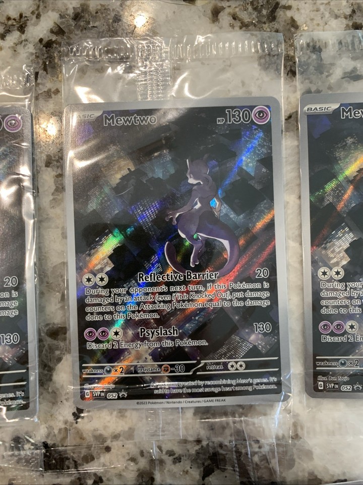 Mewtwo SVP 052 151 Promo Illustration Rare Pokemon Card SEALED LOT Of 5 ...