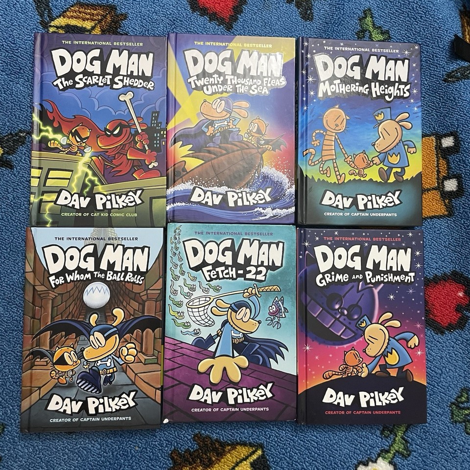 Dog Man book set Of 13 Hardcover Books Kids Dogman Petey The Cat Cat ...