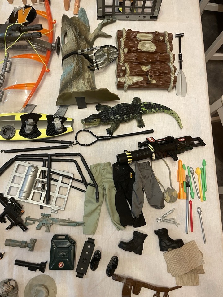 Huge Action Man Job Lot Action Figures Guns Clothes WindSurf ...