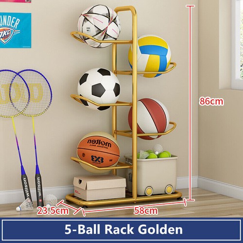 Basketball Soccer Ball Storage Rack Holder Sport Ball Organizer Display ...