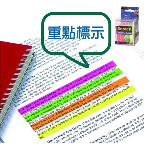 [3M] Post-it Flags, 812 4 Colors Bookmark Point Sticky Note Plastic ...