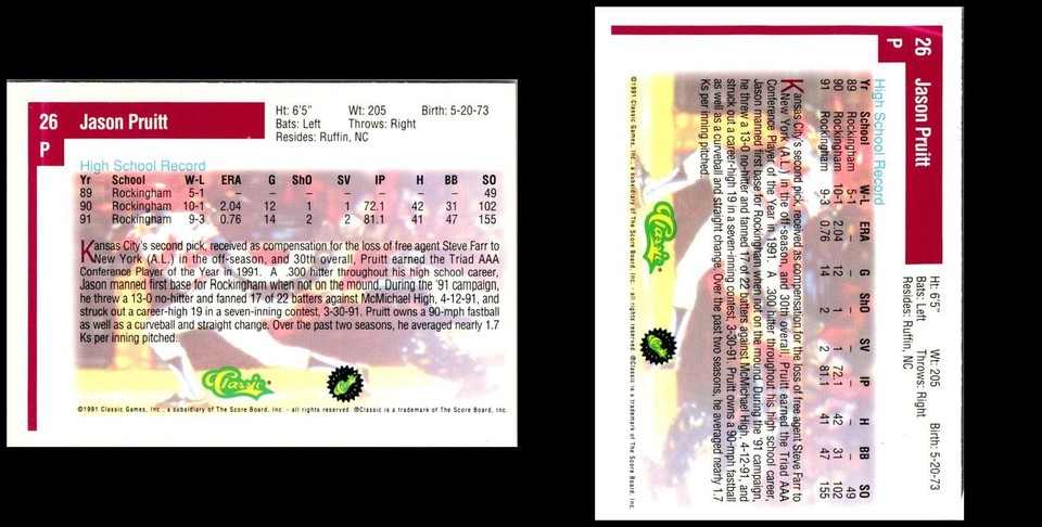 (2) Jason Pruitt Lot | eBay