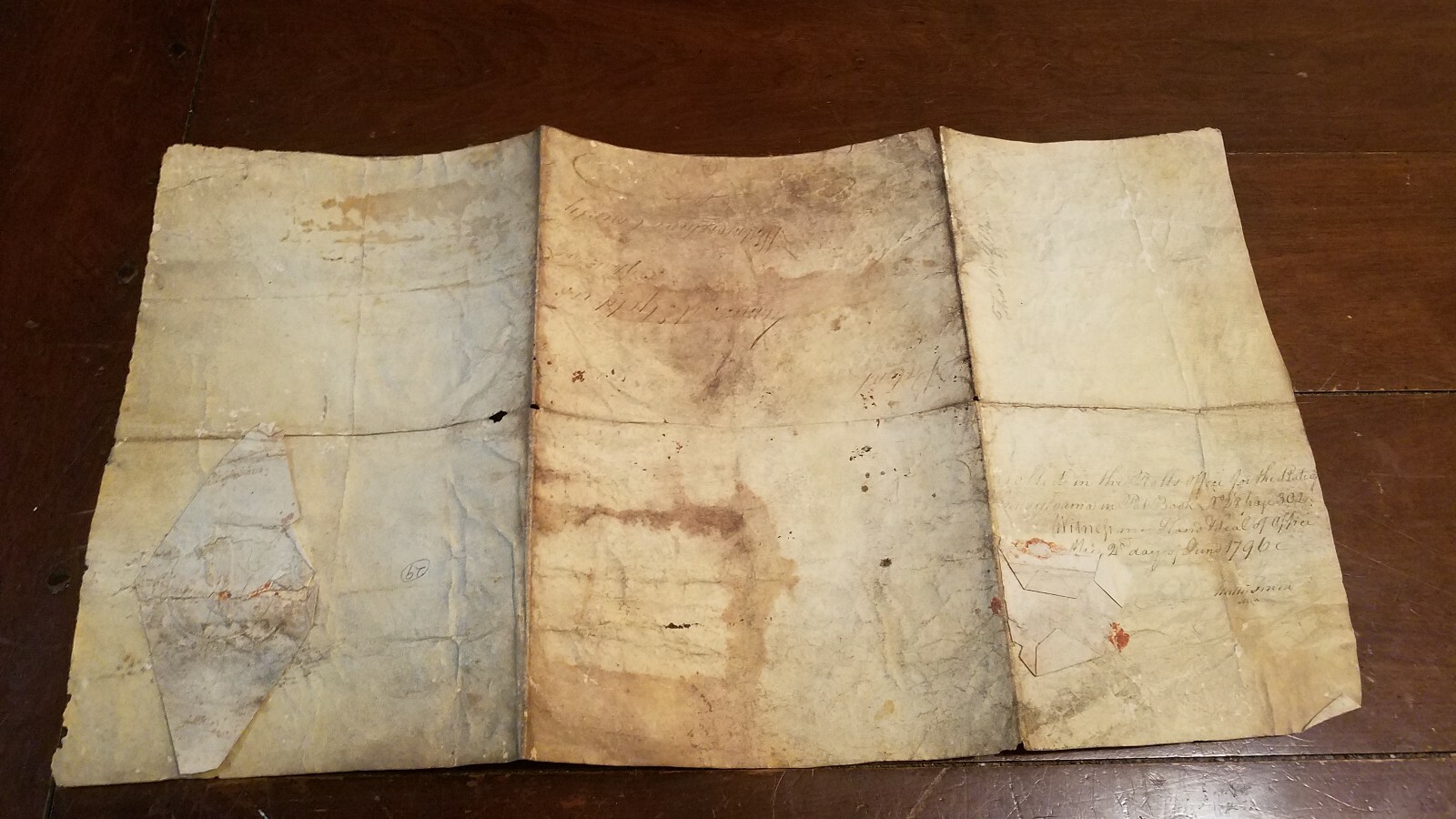 1796 Thomas Mifflin Founding Father! Governor Pennsylvania Signed Deed ...