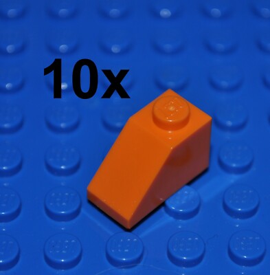 LEGO - 10X ORANGE ROOF SLOPES 2X1 STUDS/1X2 BRICK BUILDING BLOCKS/PCS ...