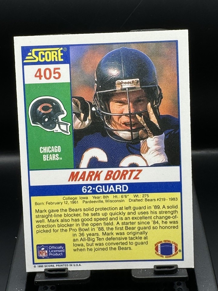 1990 Score - #405 Mark Bortz (RC) | eBay
