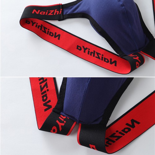 Letter Sexy Mens G String Briefs Open Jock Strap Underwear Tangas Thong 7238