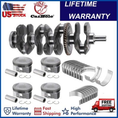 For 2.4L Toyota Camry 2AZFE 2AZ Crankshaft & Pistons w/ Rings & Main ...