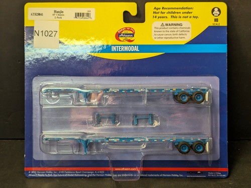 Athearn HO Ready to Run 45' Container Chassis Hanjin (2) ATH28841 | eBay