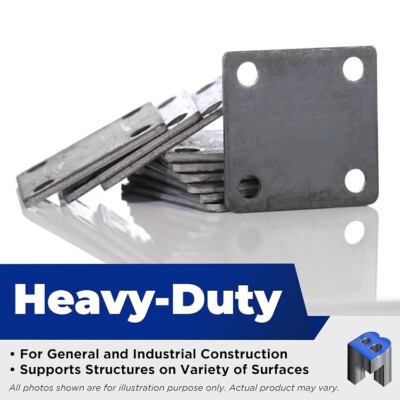 5" x 5" Heavy Duty Square Flat Steel Metal Base Plate With Holes | 6 ...