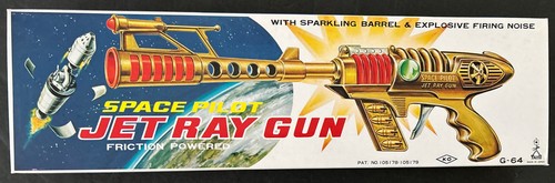 2760 - Taiyo Japan Space Pilot Friction Power Plastic Jet Ray Gun! Mint ...