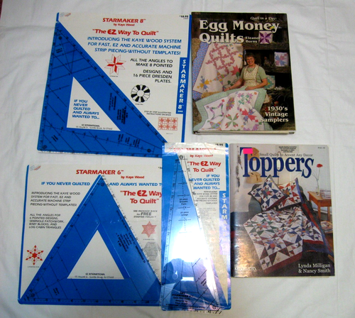 Kayee Wood-StarMaker 5”/6”/8”/3 quilt pattern template sets-Plus book ...