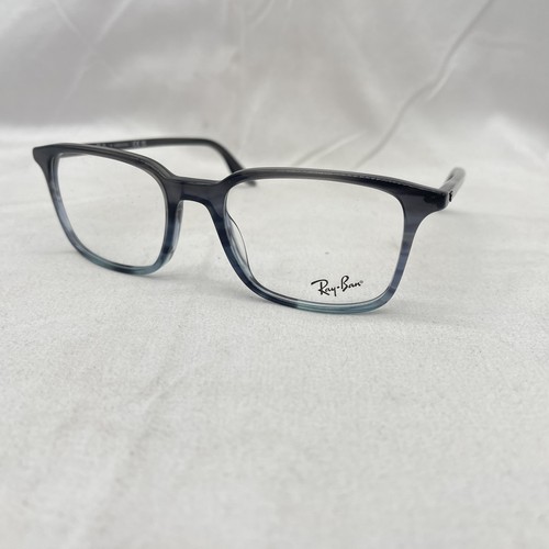 Ray Ban Unisex Square Thin Lightweight Demo Eyeglasses RB5421 Striped ...