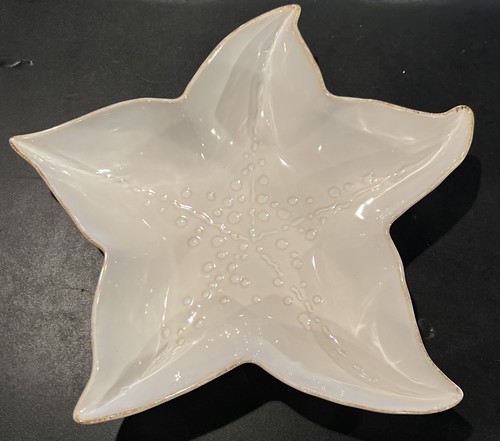 Cindy Crawford Style Starfish Dish, Large Bowl, White/Brown | eBay