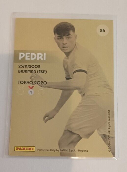 Carte Card STELLAR n°56 PEDRI Espagne Spain PANINI Olympique JO PARIS ...