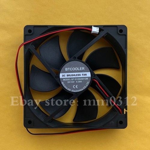 BTCOOLER BT-D12025H12M 12025 DC12V 0.30A 12CM 2-Wire Inverter Cooling ...