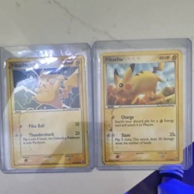 Pokémon Pikachu 60/106 2005, 57/108 2007 Basic Card Lot 2 Nintendo ...
