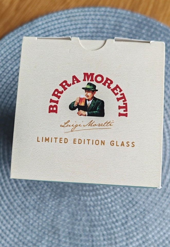 FOR SALE NEW LIMITED EDITION BIRRA MORETTI PINT GLASS | eBay UK