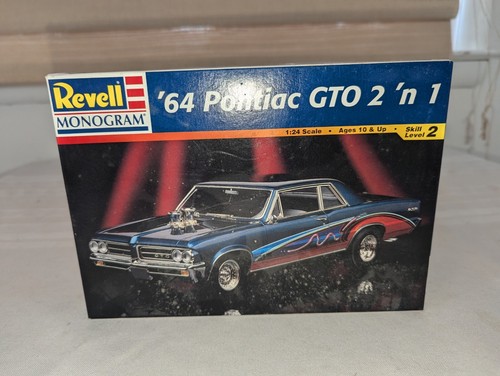 Revell 1998 Monogram Vintage ‘64 Pontiac GTO 2 ‘n 1 SEALED PARTS OPEN ...