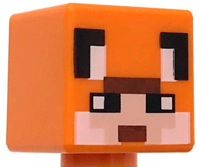 Lego New Orange Minifigure Head Modified Cube Pixelated Face Minecraft ...